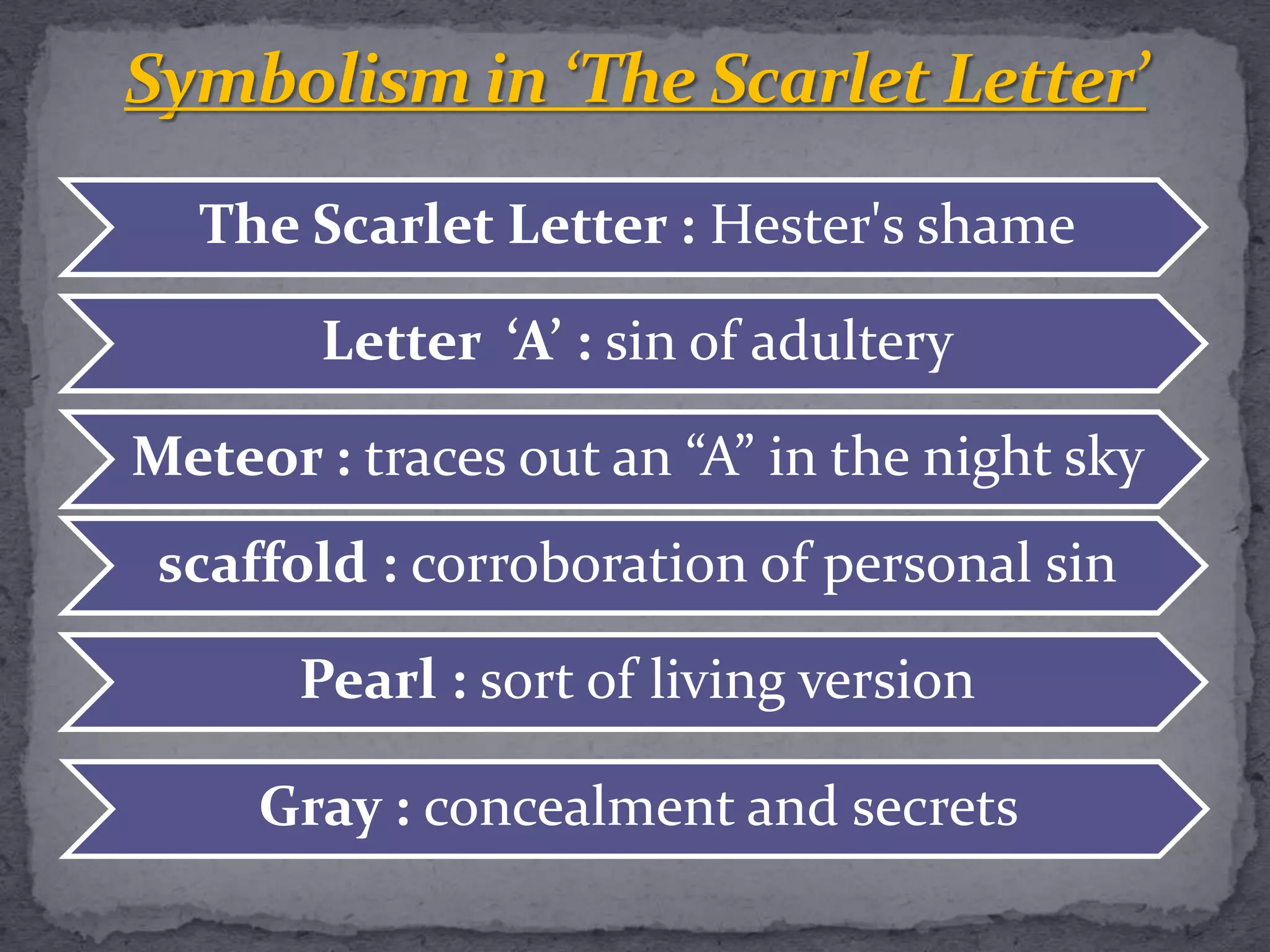 Symbolism in "Scarlet Letter" | PPTX