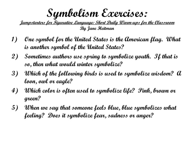 Symbolism Activity to Introduce Shakespeare | PPT