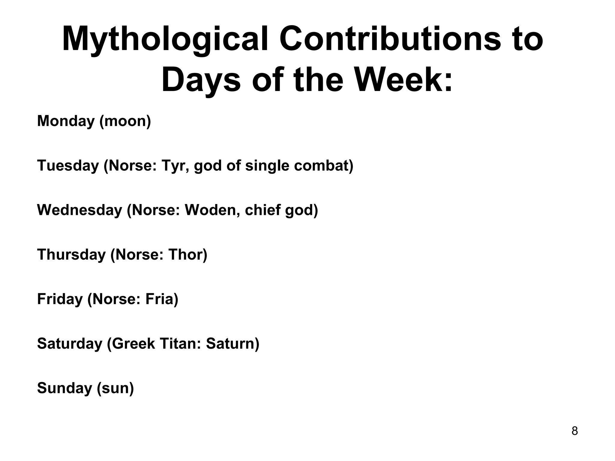 Symbolism III - A. Norse Mythology B. Egyptian Mythology | PPT