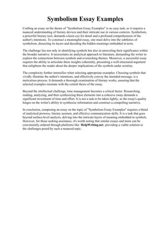 Symbolism Essay Examples.pdf