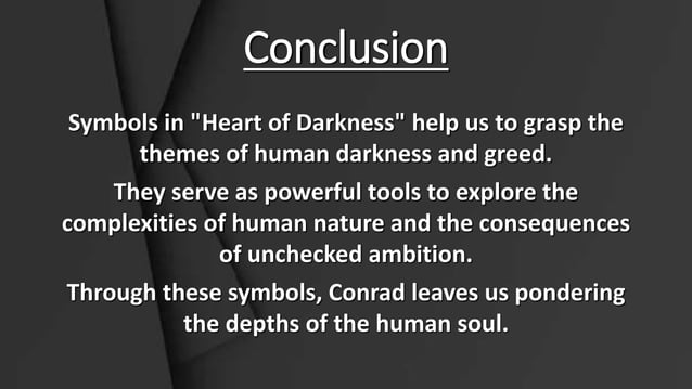 Symbolism | Heart of Darkness | Joseph Conrad | PPT