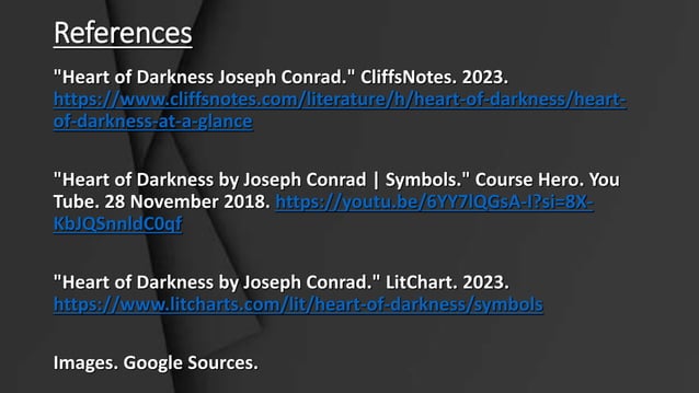 Symbolism | Heart of Darkness | Joseph Conrad | PPT