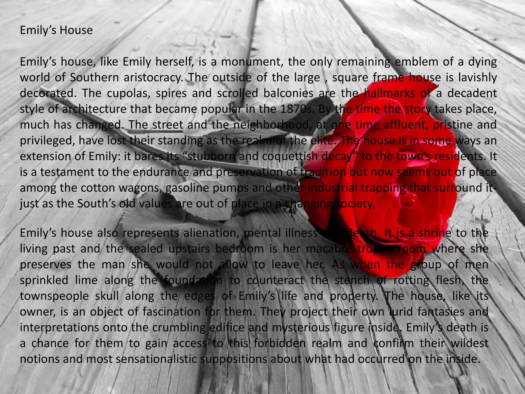 A Rose for Emily - Symbolism - IIA2 | PPTX