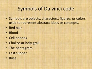 Symbolism in da vinci code presentation | PPT