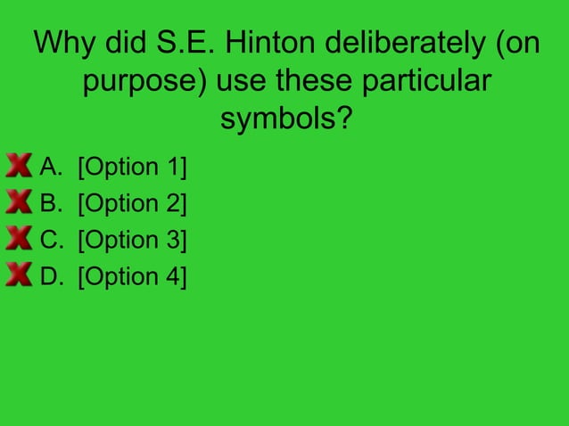 Symbolism in the_outsiders_for_bookmark_activity_final | PPT