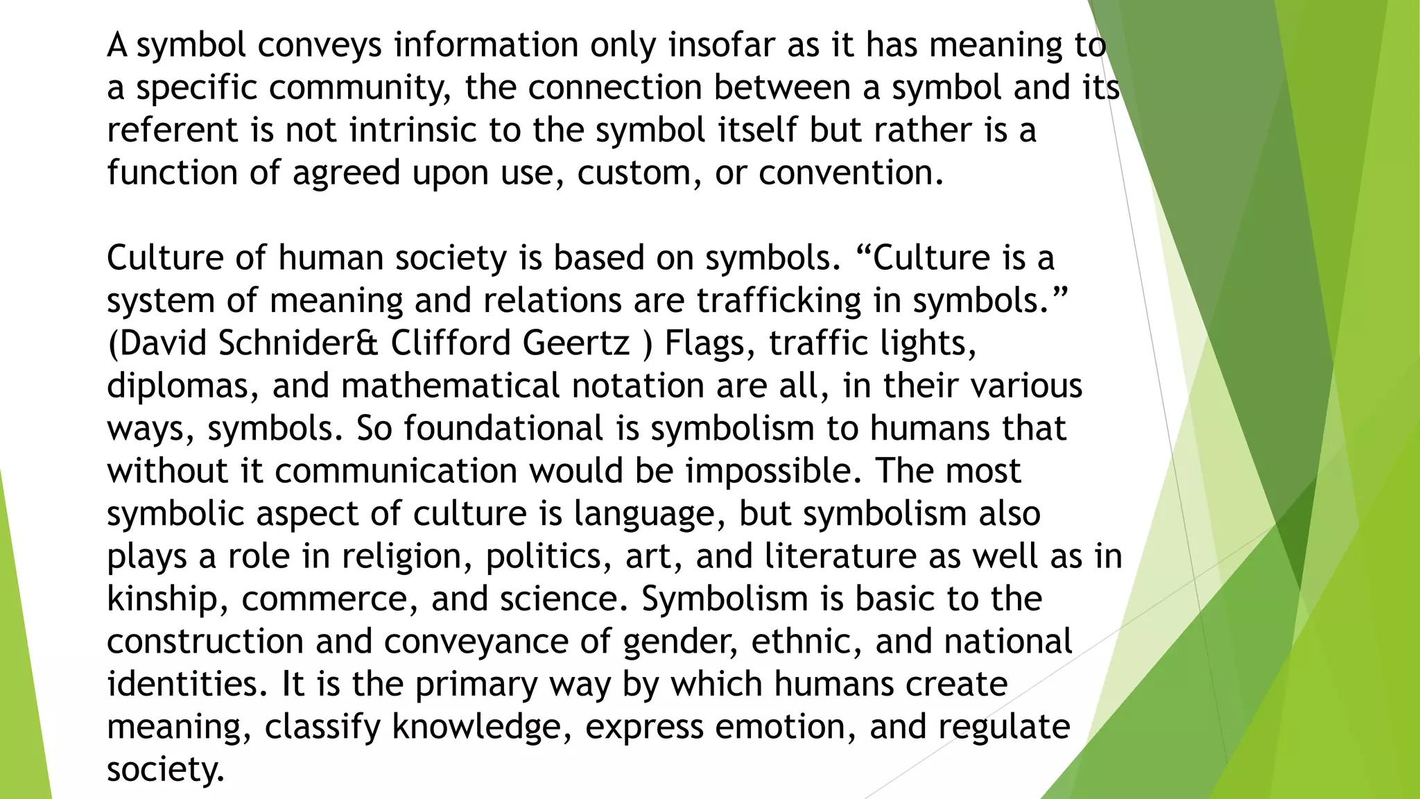 Symbolism – its significance and role in human | PPTX