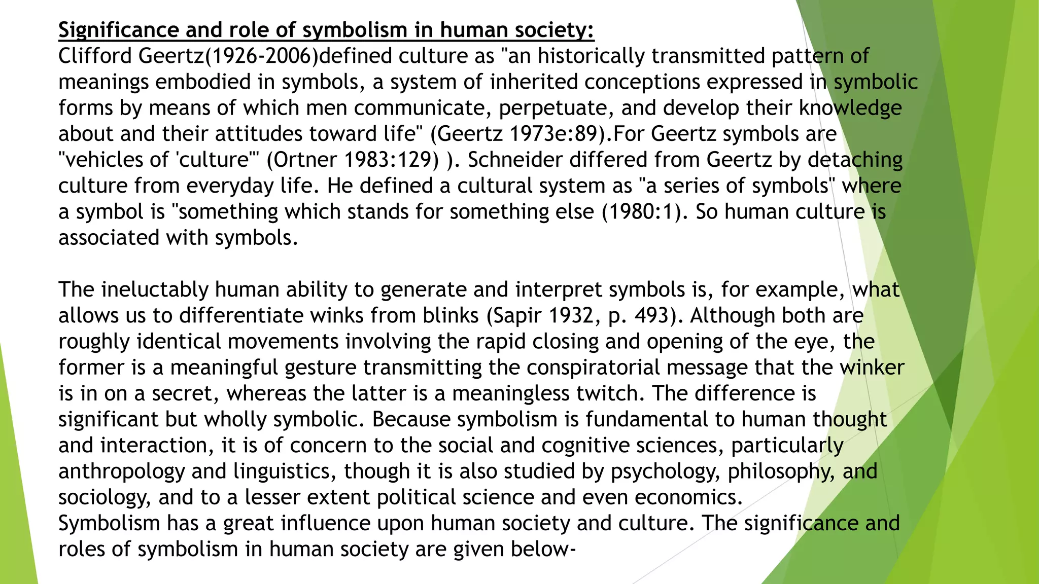 Symbolism – its significance and role in human | PPTX