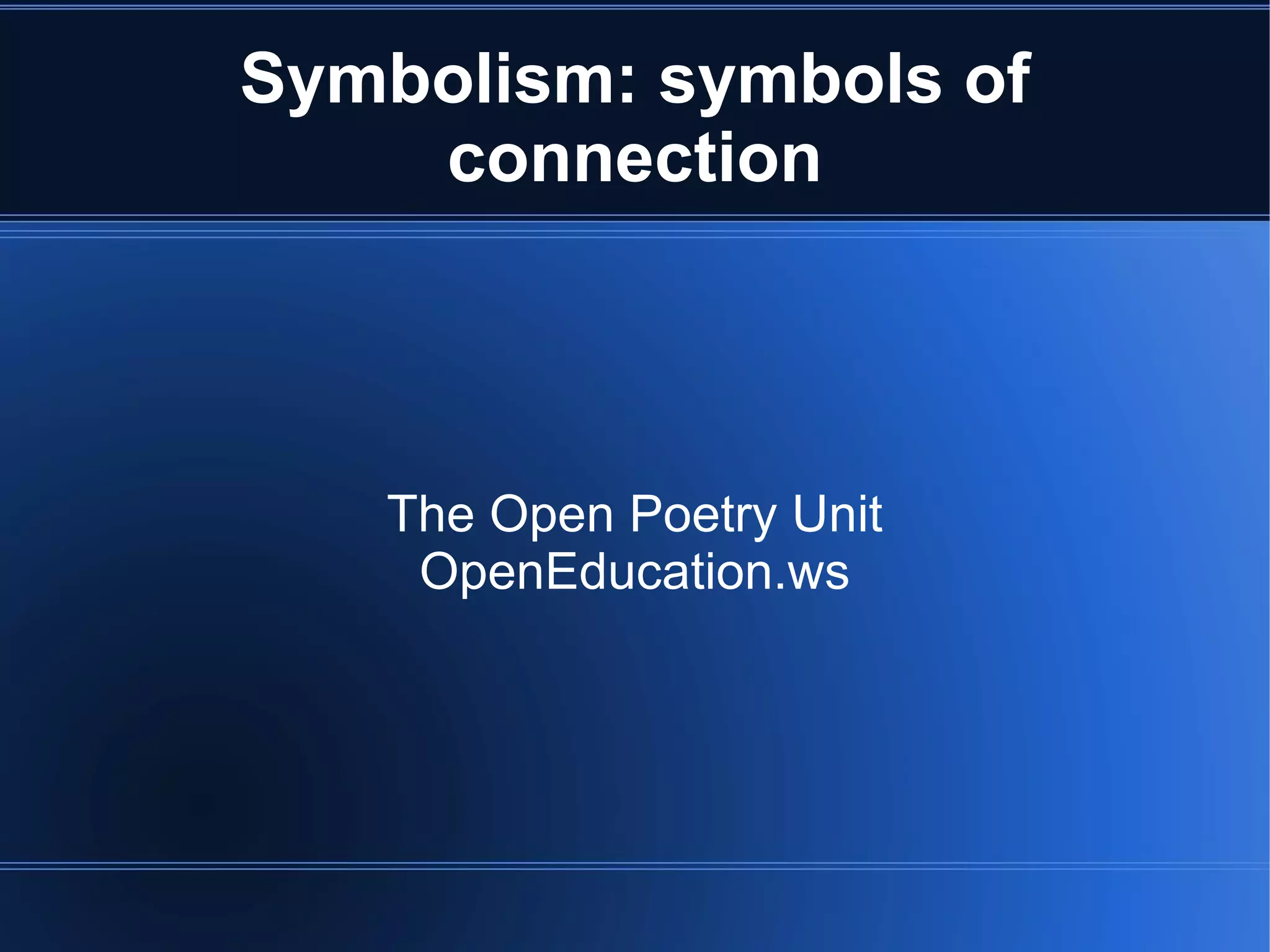 Symbolism: symbols of connection | PPT