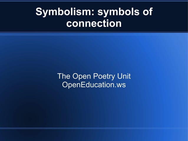 Symbolism: symbols of connection | PPT