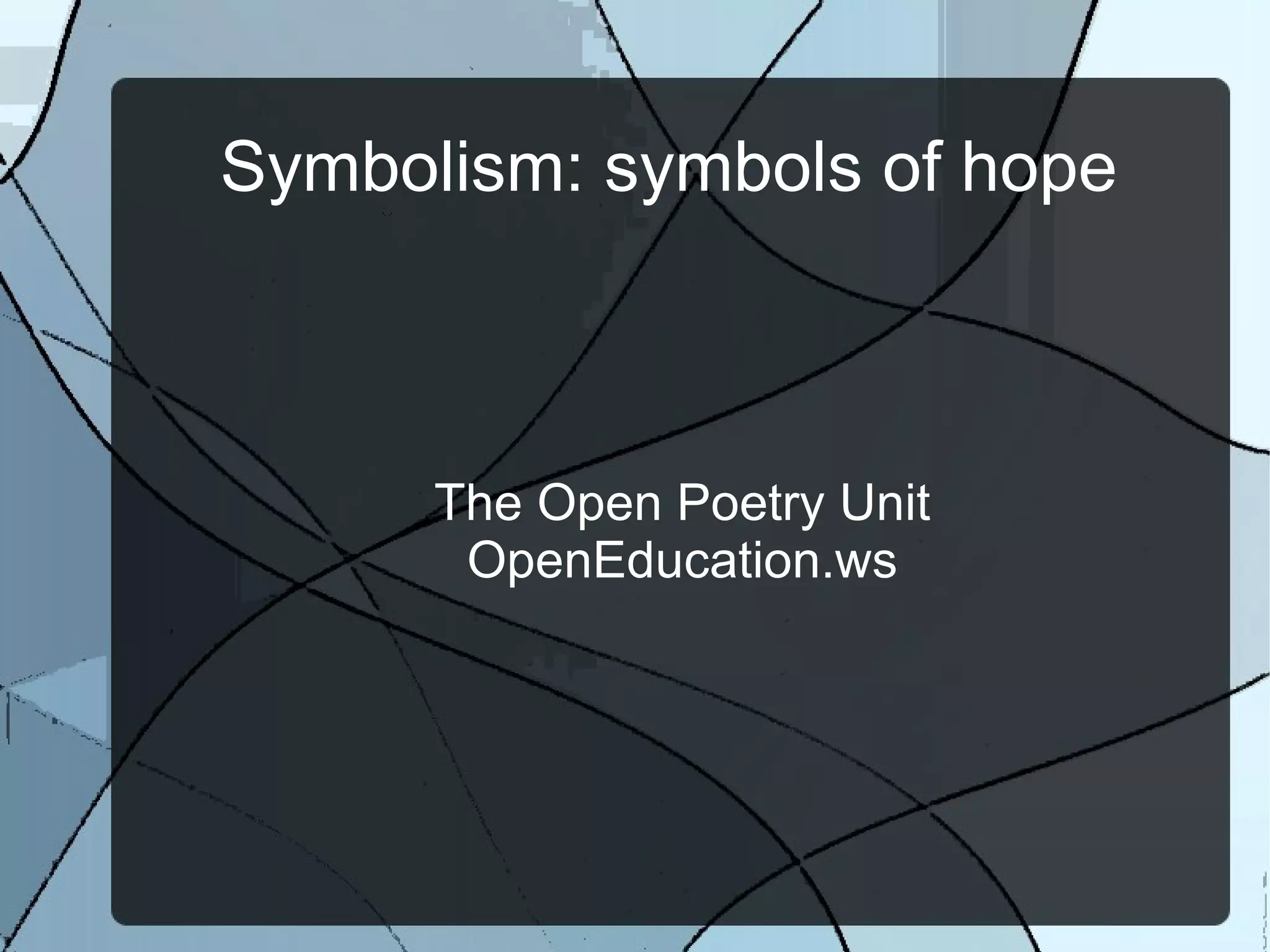 Symbolism: symbols of hope | ODP