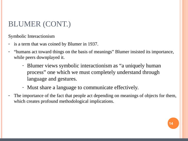 Symbollic interactionism in Sociology | PPT