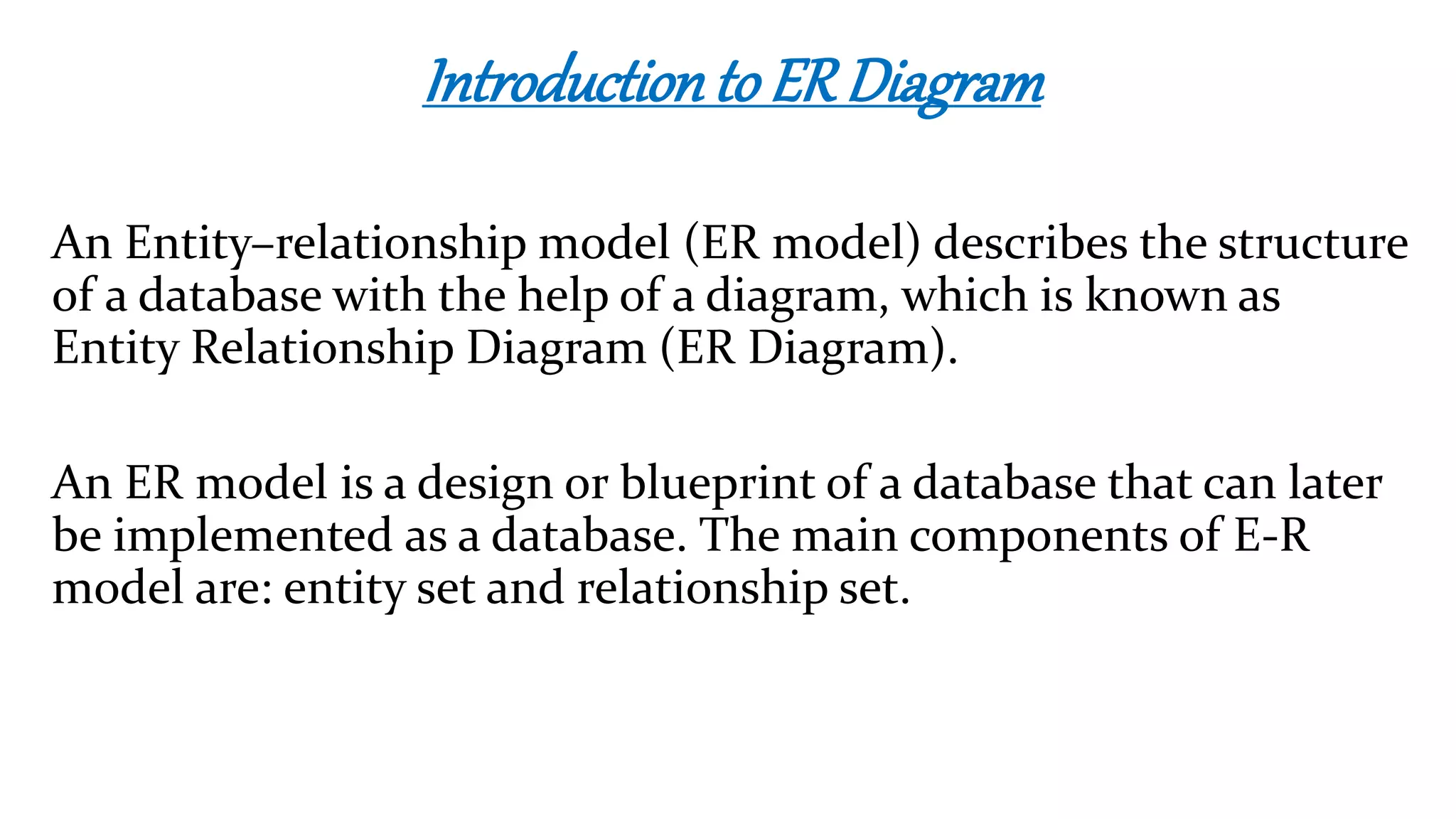 Symbol of e r diagram presentation | PPTX