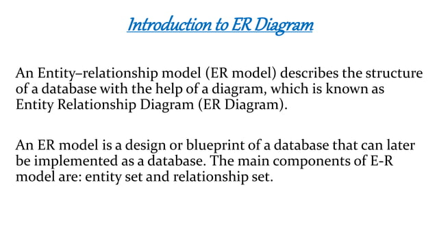 Symbol of e r diagram presentation | PPTX | Databases | Computer ...