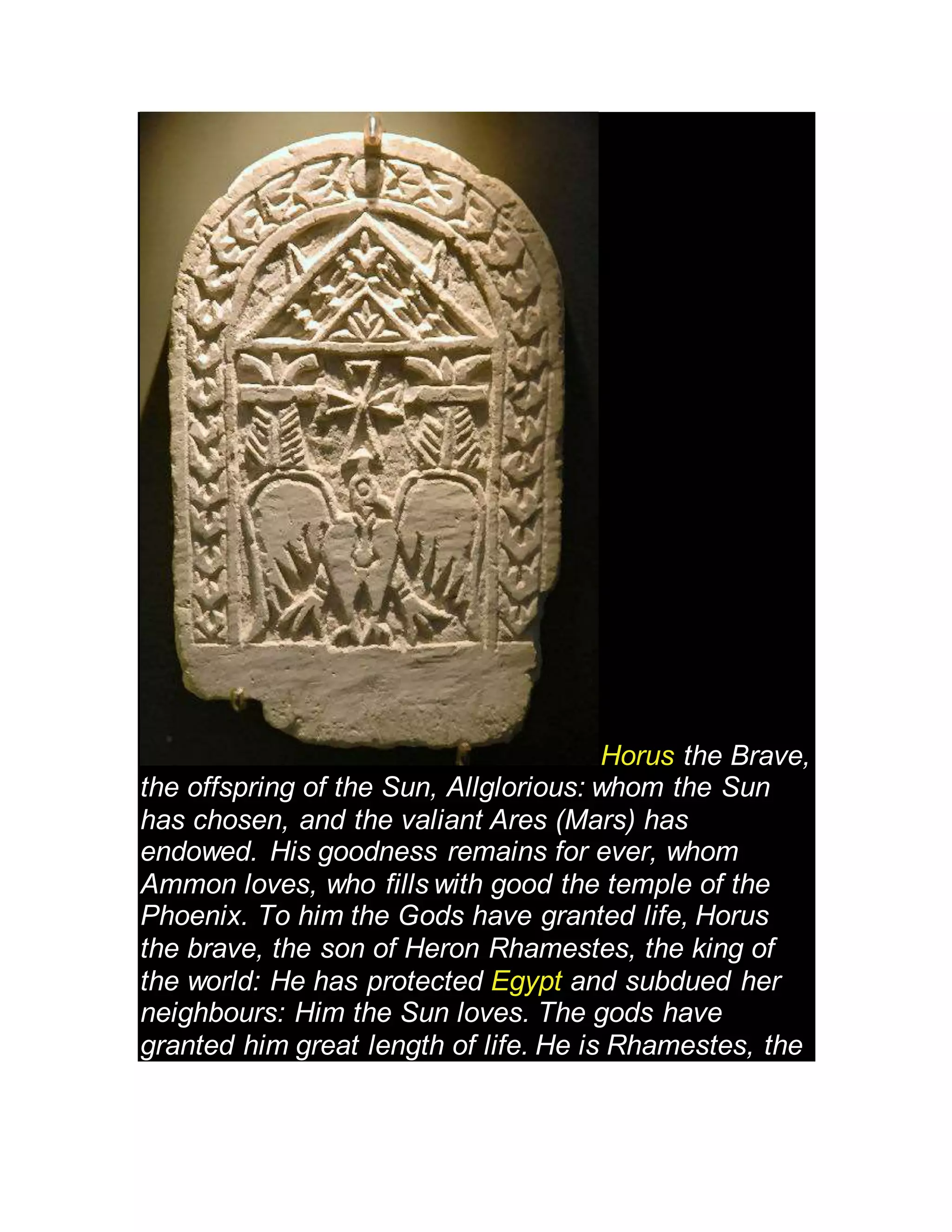 Symbol of phoenix horus . | DOCX