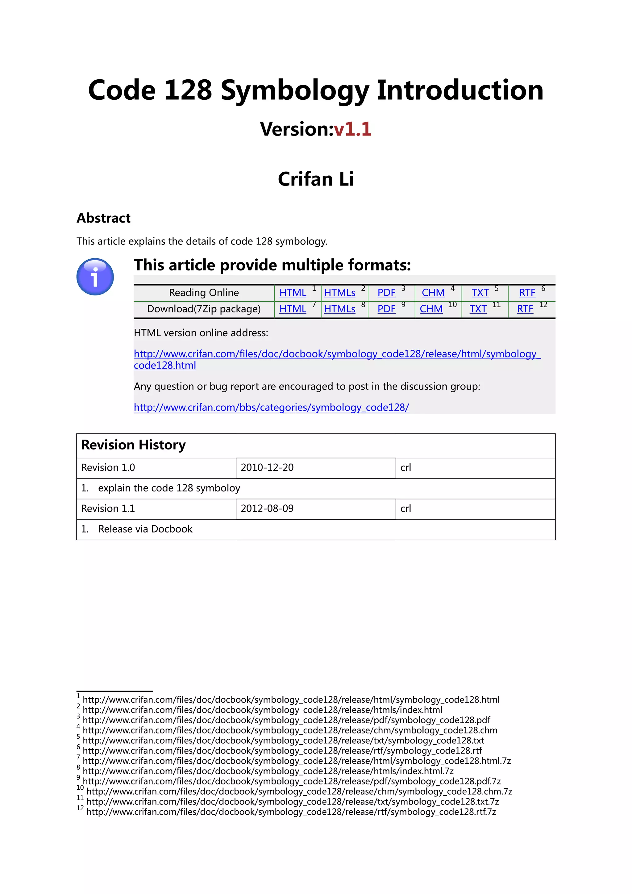 Symbology code128 | PDF
