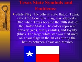 Texas Symbols - LaRocque | PPT