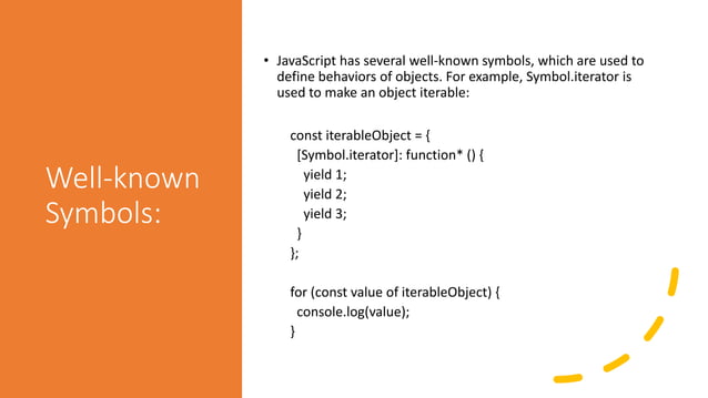 Symbol is a primitive datatype introduced in ES6 | PPT