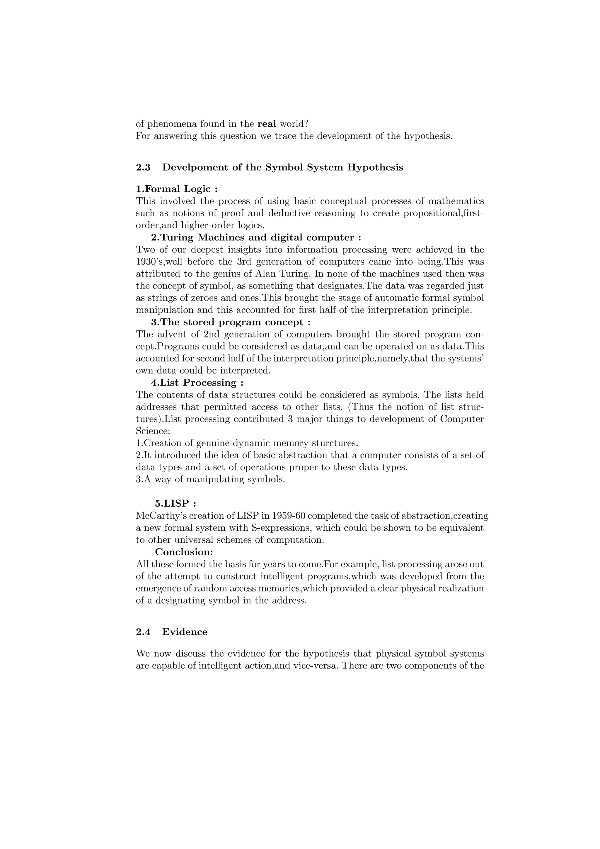 Symbols and Search : What makes a machine intelligent | PDF