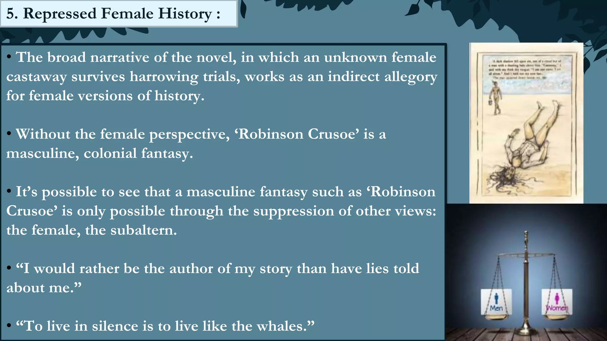 Symbols, Allegory and Motifs & Post-Colonialism in 'Foe' by J. M ...