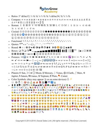Symbols and emojis for your Linkedin profile and posts | PDF