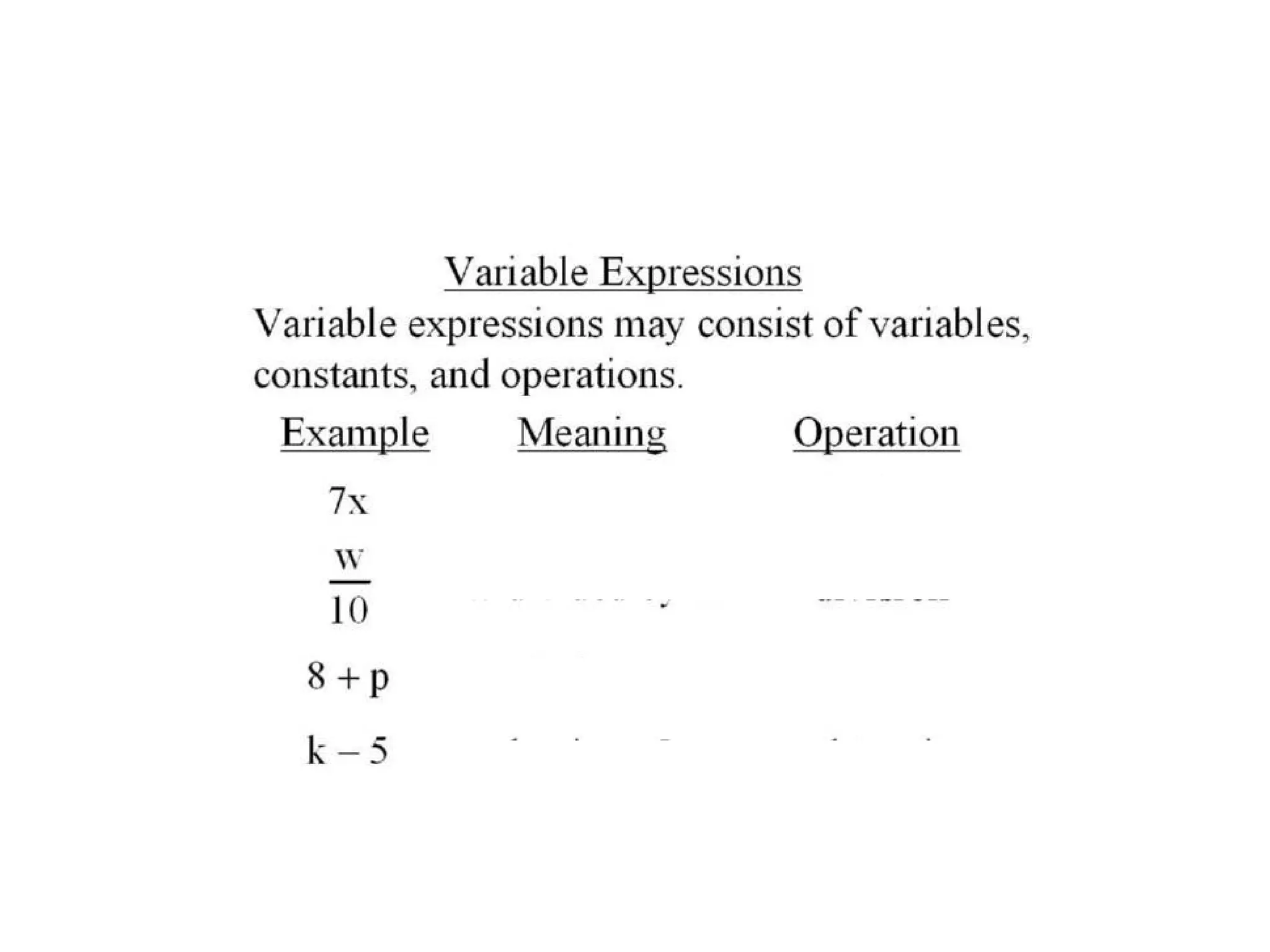 Symbols and expressions | PPT