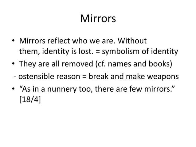 The Handmaid's Tale - Symbols and motifs | PPTX