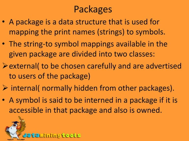 LISP:Symbols and packages in lisp | PPTX | Programming Languages ...