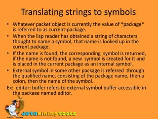 LISP:Symbols and packages in lisp | PPTX | Programming Languages ...