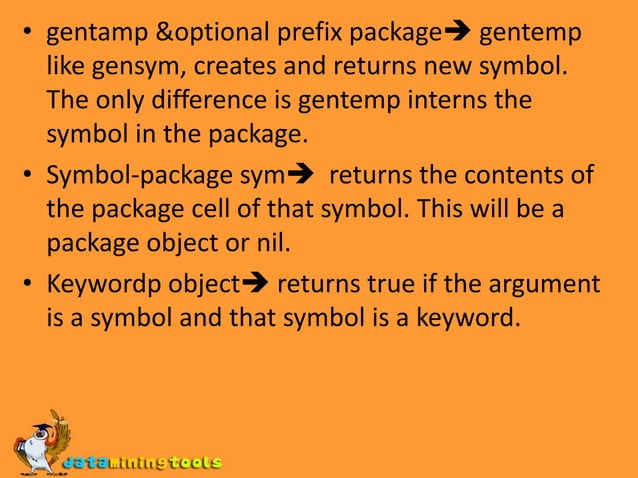 LISP: Symbols and packages in lisp | PPT