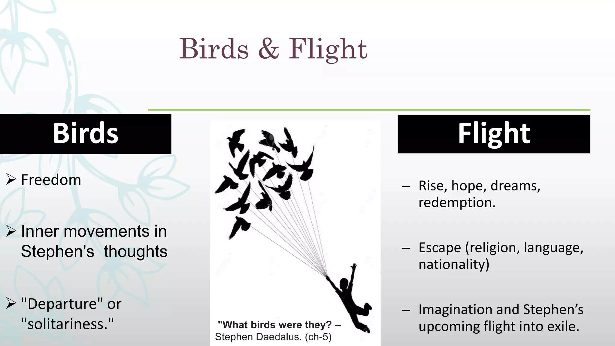 Symbols in a portrait of the artist as a young man by nawrin akhtar | PPTX