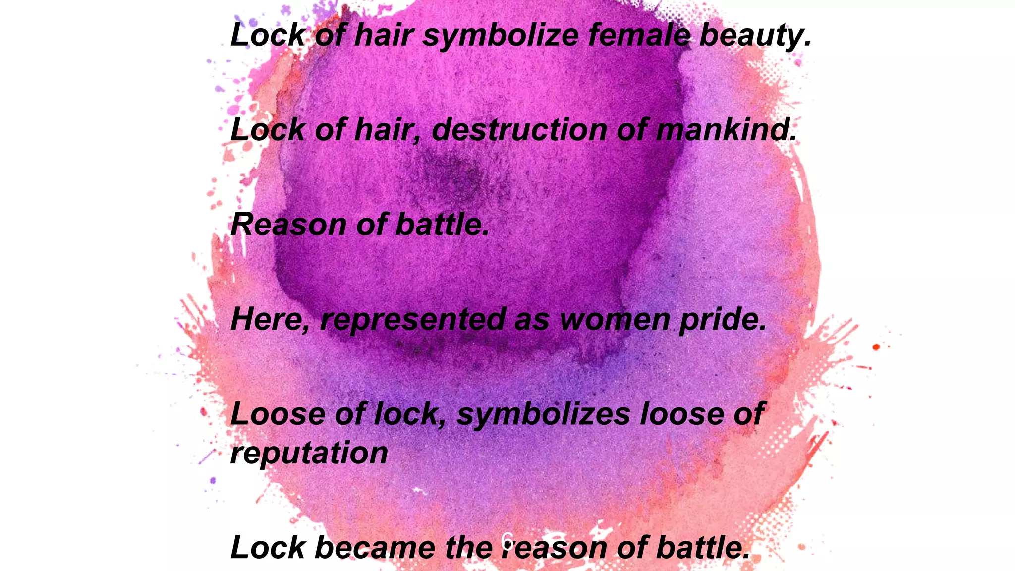 Symbols in poem 'Rape of The Lock' | PPTX