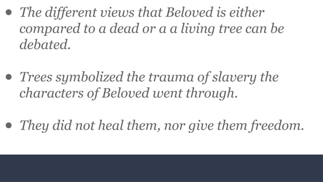 Symbols of the novel "Beloved" by Tone Morrison .pptx | Crime & Harmful Acts to Individuals ...