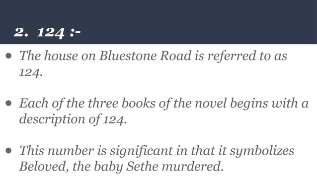Symbols of the novel "Beloved" by Tone Morrison .pptx | Crime & Harmful Acts to Individuals ...