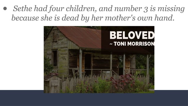 Symbols of the novel "Beloved" by Tone Morrison .pptx | Crime & Harmful Acts to Individuals ...