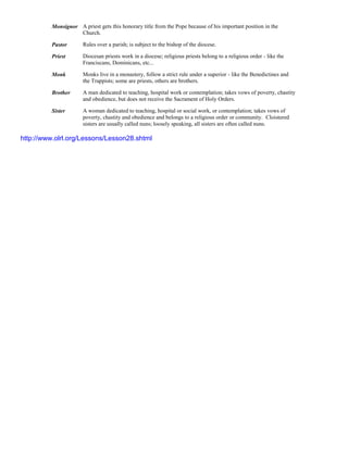 Symbols of holy orders | PDF