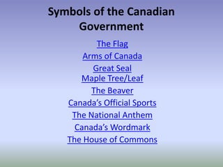 Canadian Government Symbol