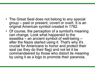 Symbols of the dollar bill | PPT