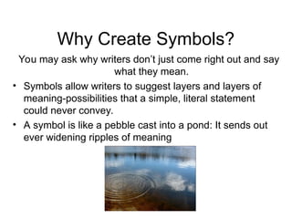 SYMBOLS PPT-yes (1).ppt a slideshow to introduce symbolism | PPT
