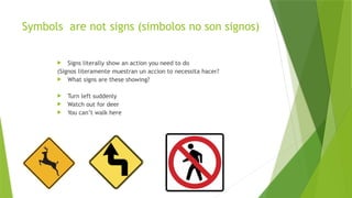 Symbols Vs Signs (Bilingual Spanish/English) | PPTX
