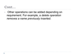 Symbol Table.pptx | Programming Languages | Computing