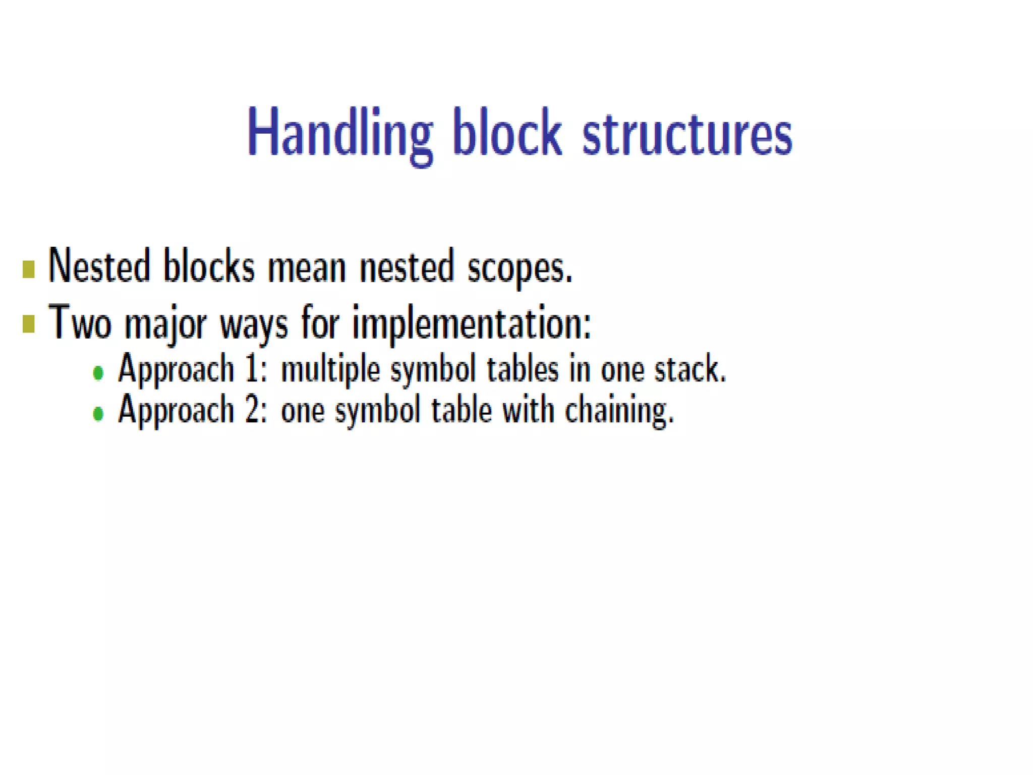 Symbol table in compiler Design | PDF