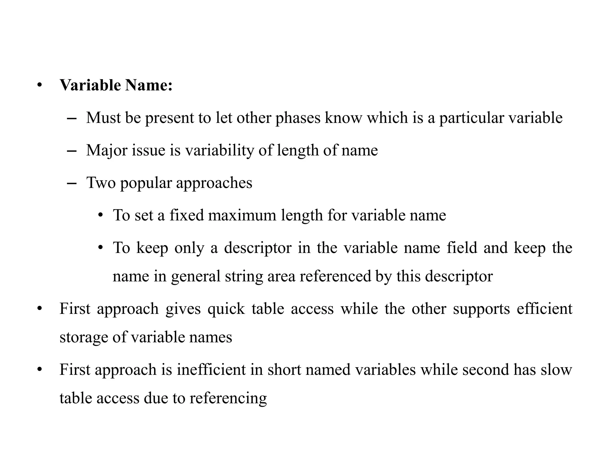 Symbol table in compiler Design | PDF