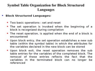 Symbol table in compiler Design | PDF
