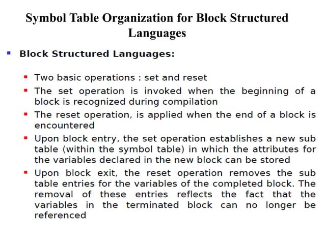 Symbol Table In Compiler Design Ppt