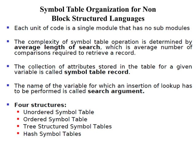 Symbol table in compiler Design | PDF