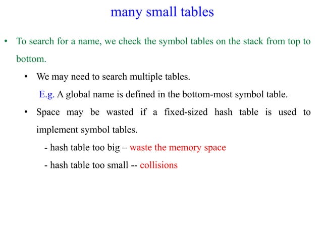 Symbol table in compiler Design | PDF