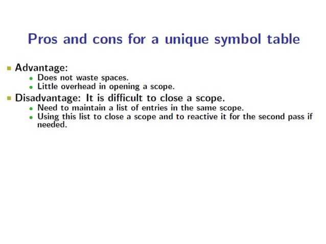 Symbol table in compiler Design | PPT