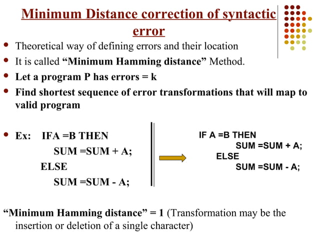 Symbol table management and error handling in compiler design | PPT | Programming Languages ...