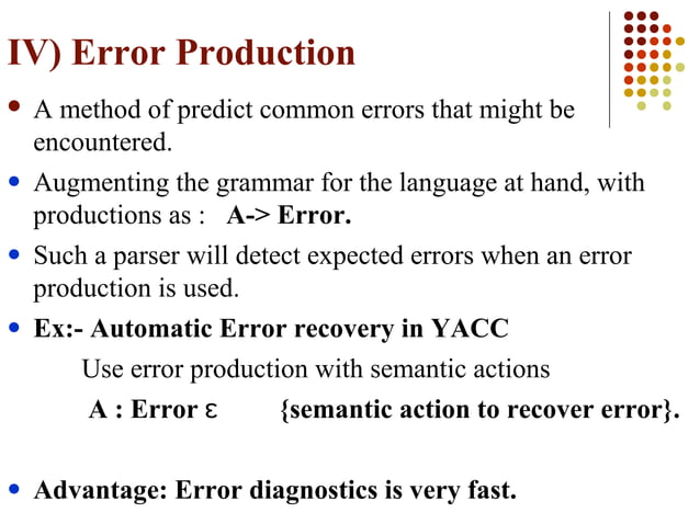 Symbol table management and error handling in compiler design | PPT | Programming Languages ...