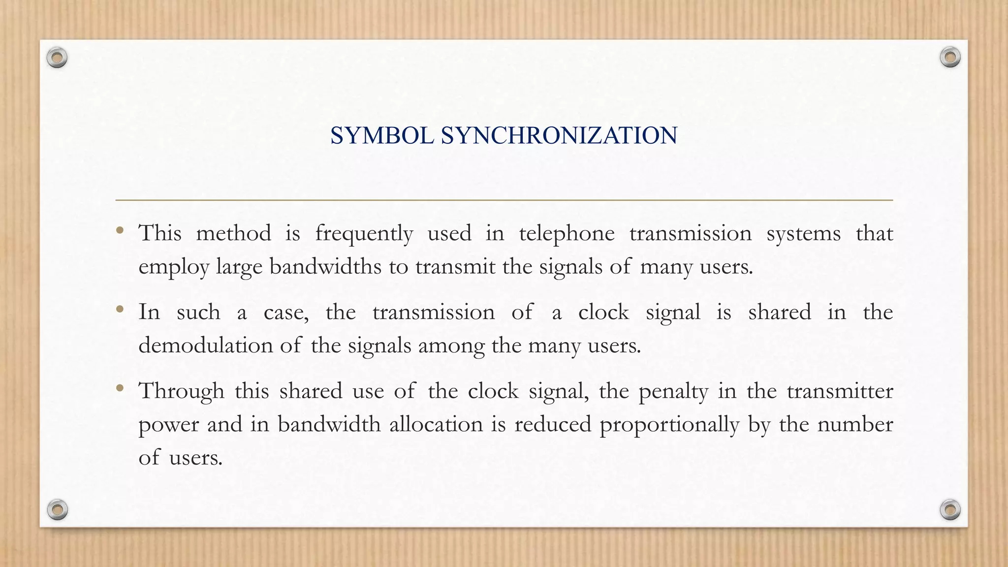Symbol timing estimation by sachin maithani | PPT